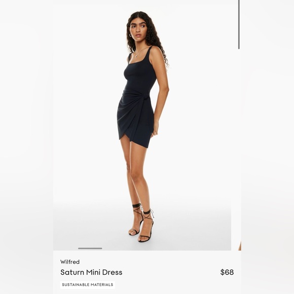 Aritzia | Dresses | Black Aritzia Saturn Mini Dress | Poshmark